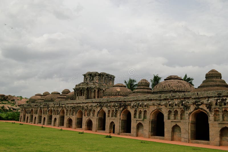 Elephant astabal in hampi stock image. Image of asia - 94542847