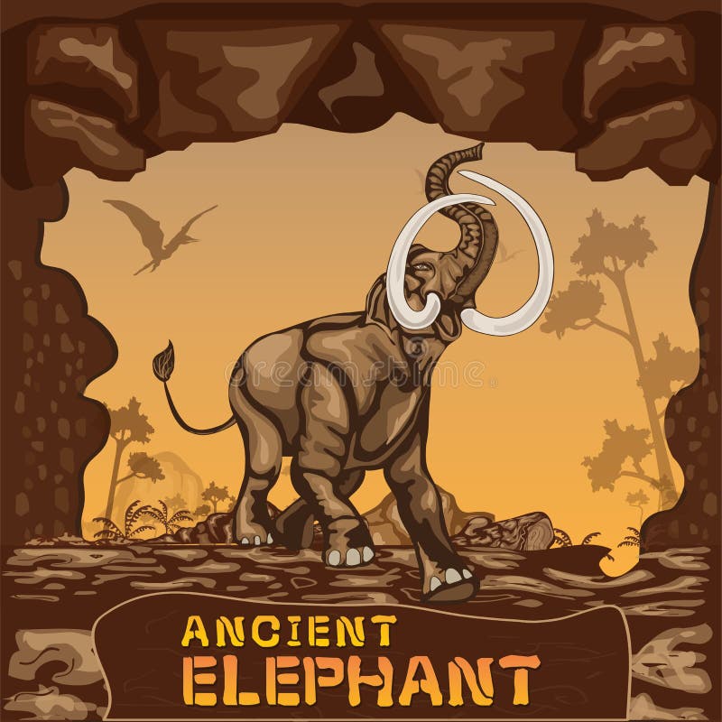 Ancient Elephant Illustration Vector Concept Stock Vector ...