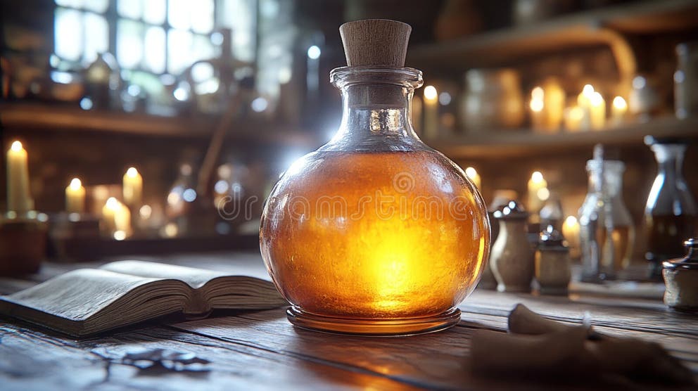 Ancient Elixir in Alchemist S Lab Stock Illustration - Illustration of ...