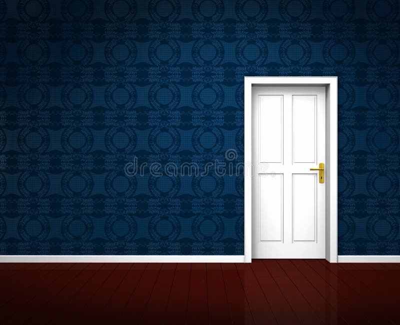 Ancient empty blue room stock illustration. Illustration of estate ...