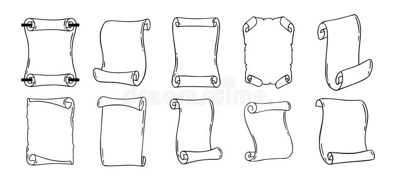 Empty Medieval Scrolls Stock Illustrations – 327 Empty Medieval Scrolls ...