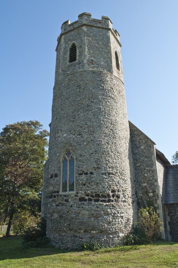 Ancient English Church Tower Stock Image - Image of churchyard, grave ...