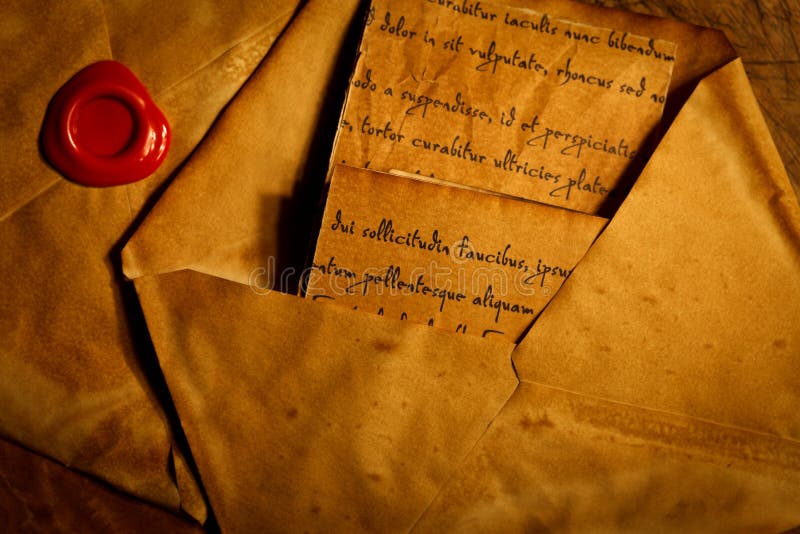 Ancient Envelopes and Letters Stock Image - Image of nostalgia ...