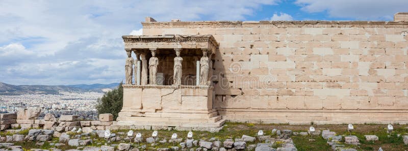 The Ancient Erechtheion Temple with the Caryatid Pillars on the Porch ... The Ancient Erechtheion Temple with the Caryatid Pillars on the Porch ...