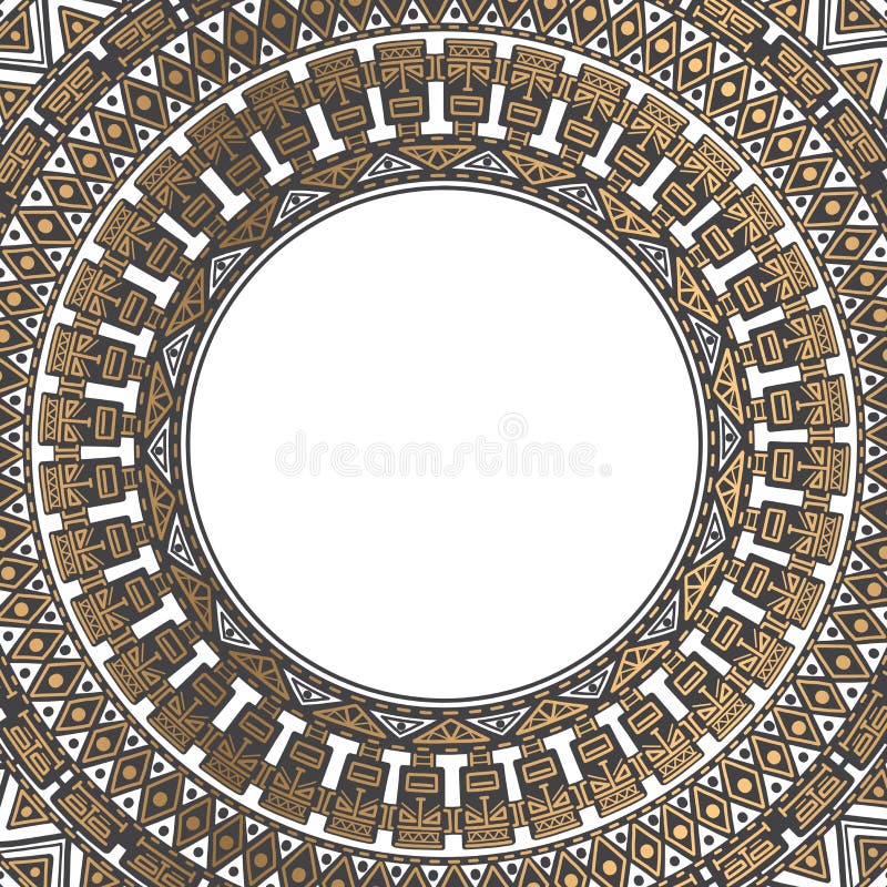 Ancient Ethnic Pattern .African Pattern in the Circle Stock Vector ...