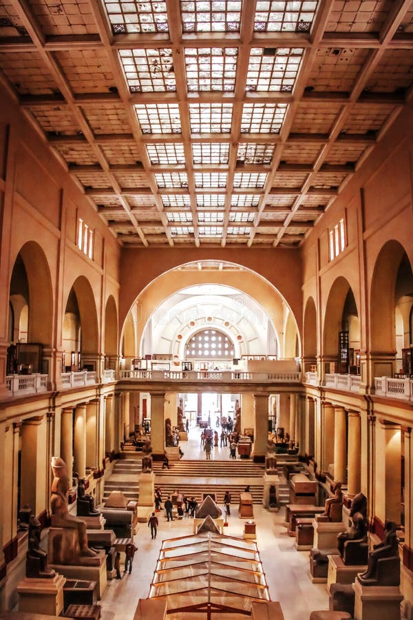 Ancient Exhibits in the Old Cairo Museum. Cairo, Egypt Editorial ...