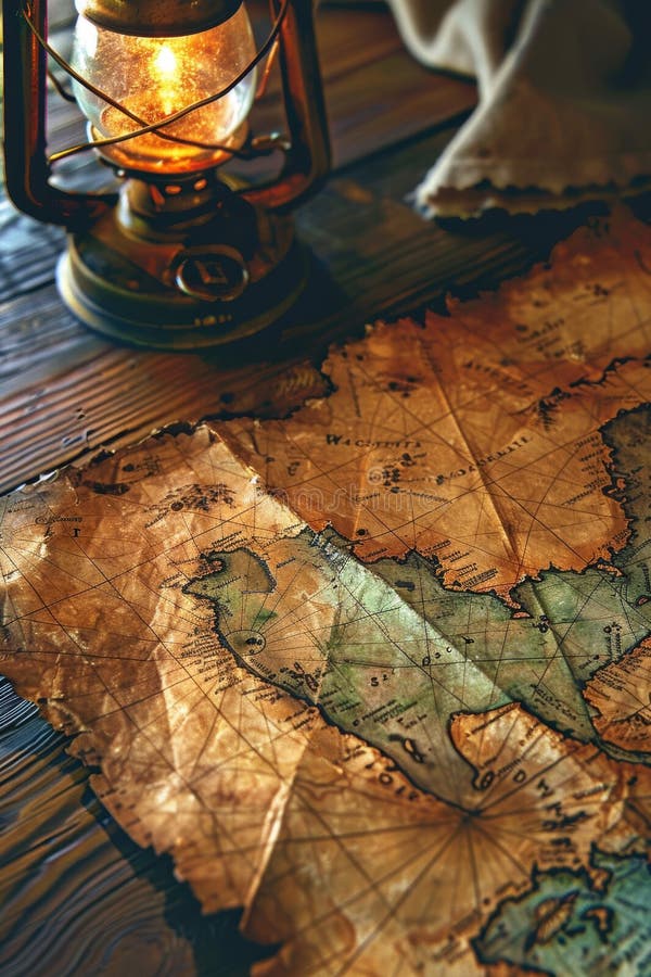 Ancient Explorer S Map: Mysterious Islands and Hidden Paths Under ...