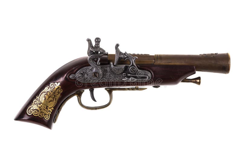 Ancient Firearms,rifle,Pistols Stock Image - Image of isolated, antique ...