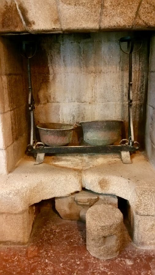 Ancient fireplace details stock photo. Image of fire - 31326412