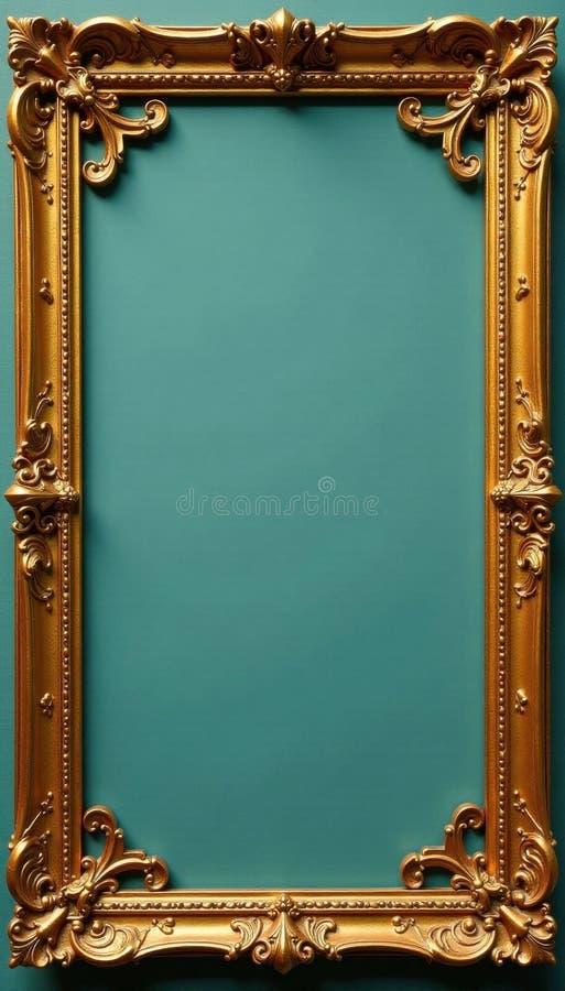 Ancient Flat Golden Frame Cutout; Decorative, Ornate Border , Design ...