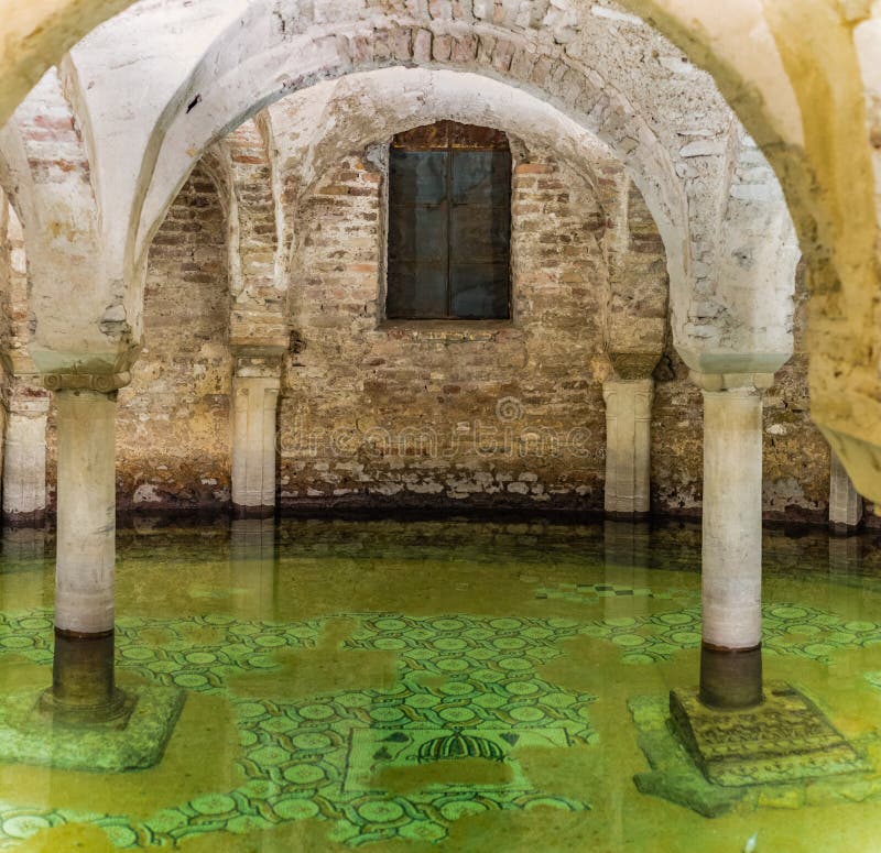 Ancient flooded crypt stock image. Image of ancient, europe - 83972649