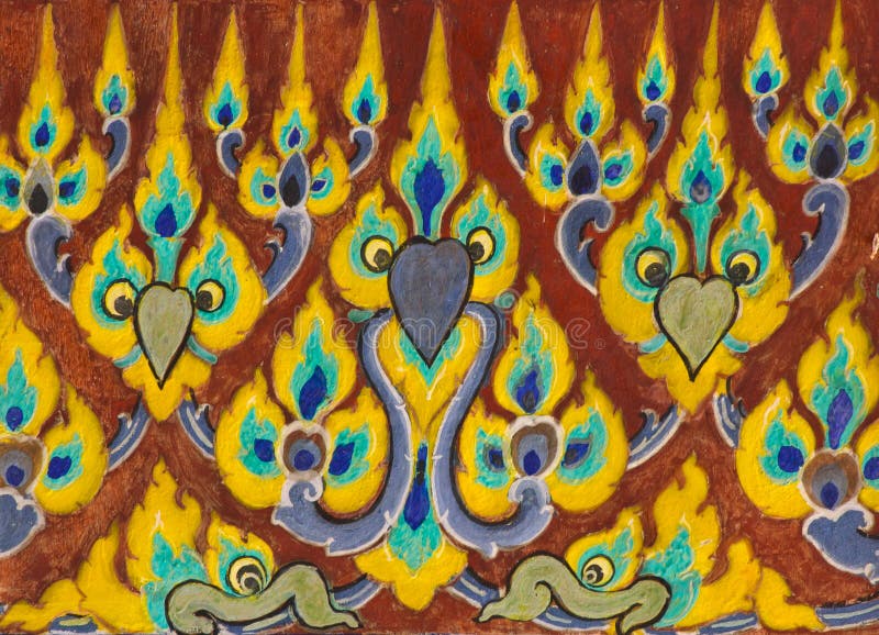 Ancient Floral Decoration on the Column Stock Image - Image of headless ...