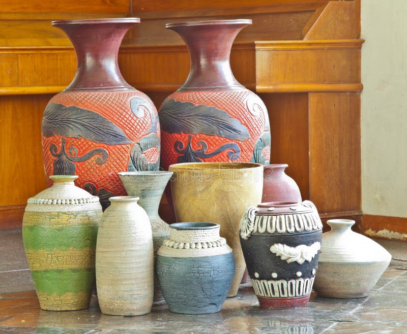 Ancient flower vase stock image. Image of craft, asian - 22369341