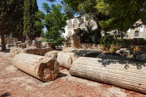 Ancient Fluted Columns in Ruins Stock Image - Image of lost, broken ...