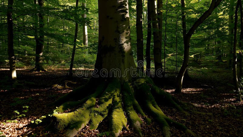 Ancient Forest Portal Gateway Illuminated by Ethereal Blue Light within ...