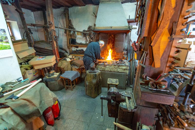 Harbor forge editorial stock image. Image of scenic - 196201624