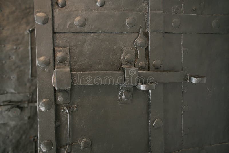 Ancient forged metal door stock image. Image of ironwork - 49070149