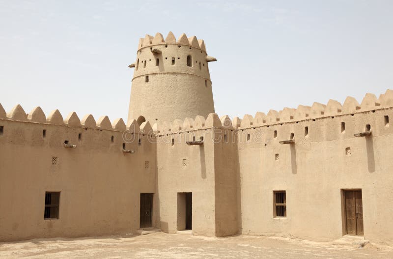 Ancient fort of Al Ain stock image. Image of fortress - 20095063