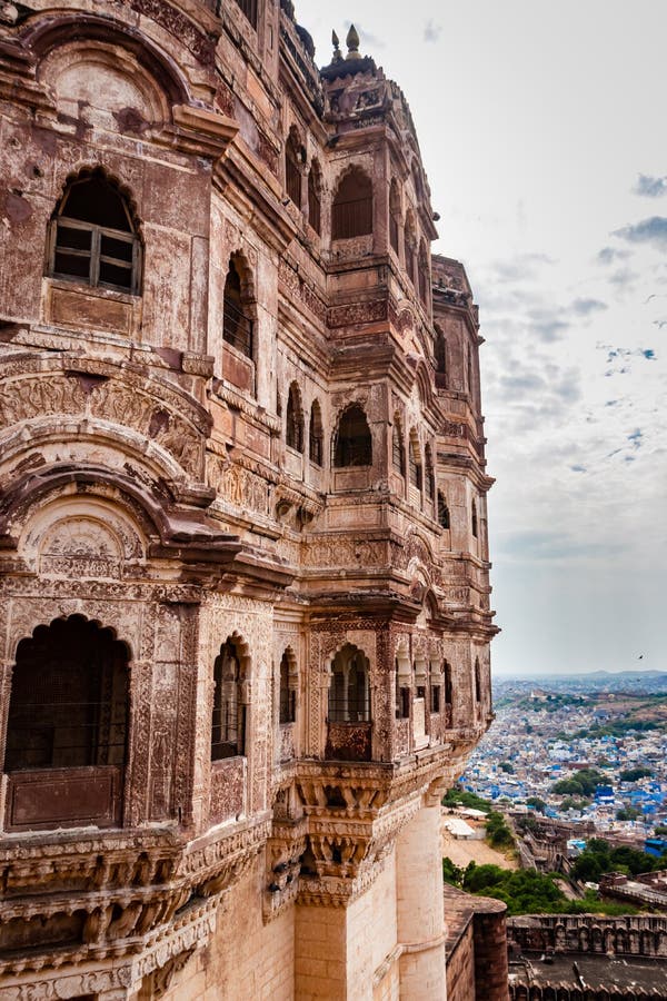 Ancient Fort with Blue City View and Flat Bright Sky at Morning Stock ...