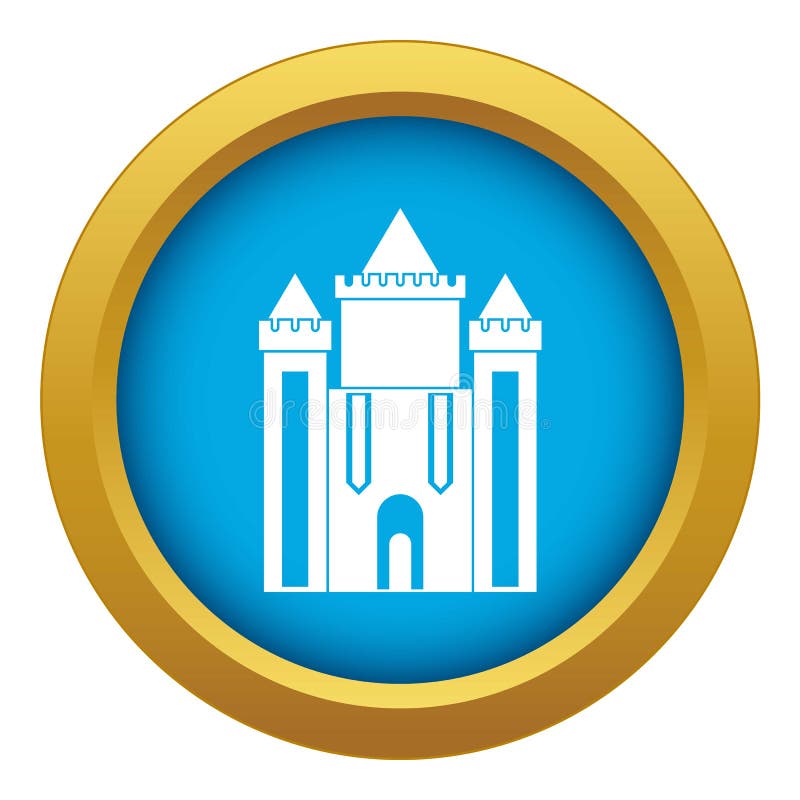 Ancient Fort Icon Blue Vector Isolated Stock Vector - Illustration of ...