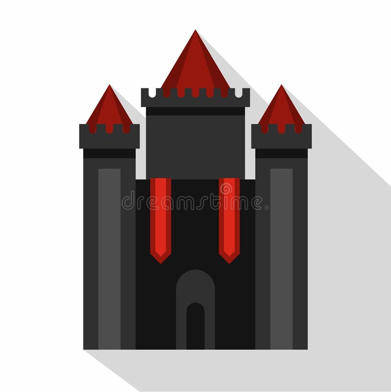 Ancient Fort Icon, Flat Style Stock Vector - Illustration of historical ...