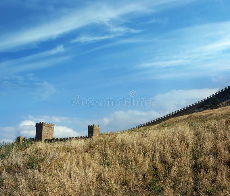 Ancient fort wall stock image. Image of sunlight, outdoors - 27306215