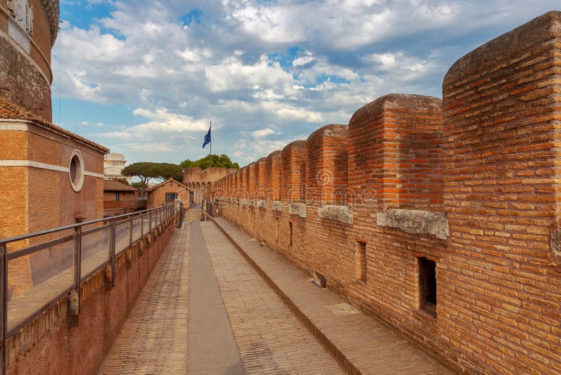 Rome. the Old Fortress Wall. Stock Photo - Image of hill, antique ...