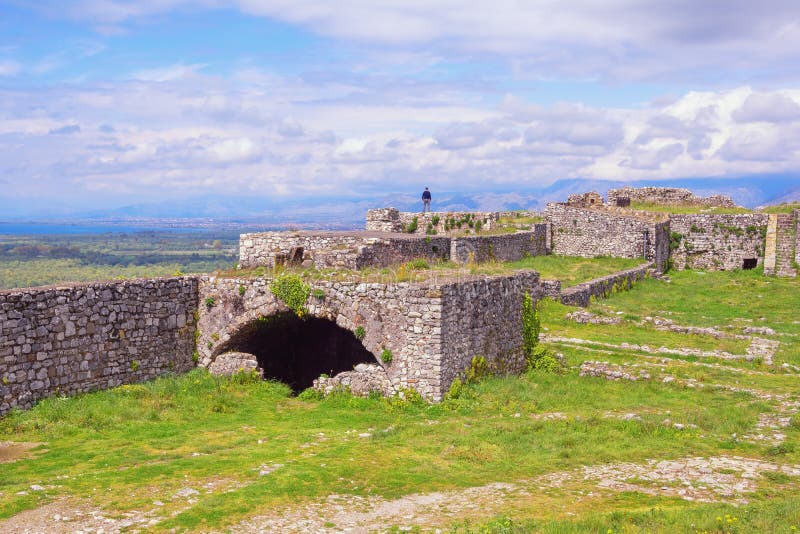 Ancient Fortifications. Albania, Shkoder City. Ruins of Old Fortress ...