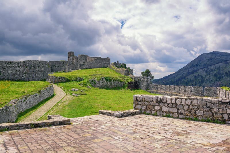 Ancient Fortifications in Balkans. Albania, Shkoder City, Rozafa Castle ...