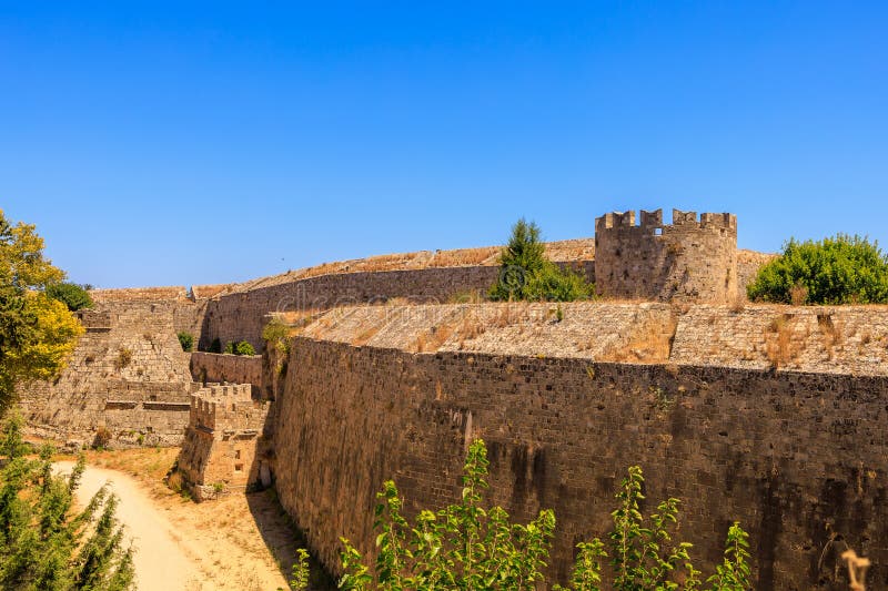 Ancient Fortress. Background with Selective Focus and Copy Space Stock ...