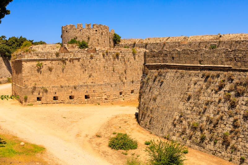 Ancient Fortress. Background with Selective Focus and Copy Space Stock ...