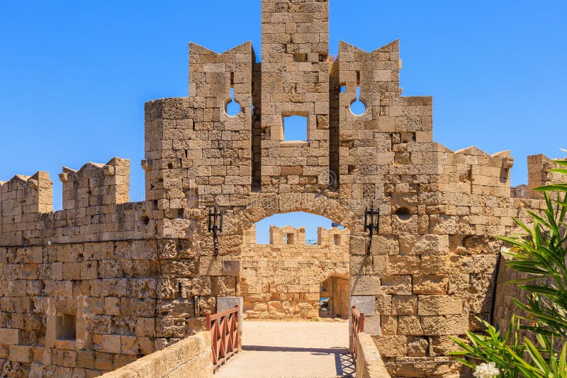 Ancient Fortress. Background with Selective Focus and Copy Space Stock ...