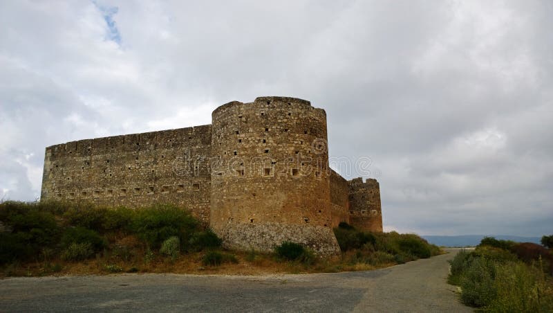 Ancient Fortress-castle, in the Village of Aptera Crete Stock Photo ...