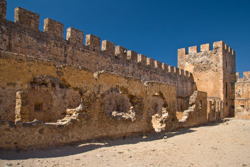 Ancient fortress in Greece stock photo. Image of historic - 15086022