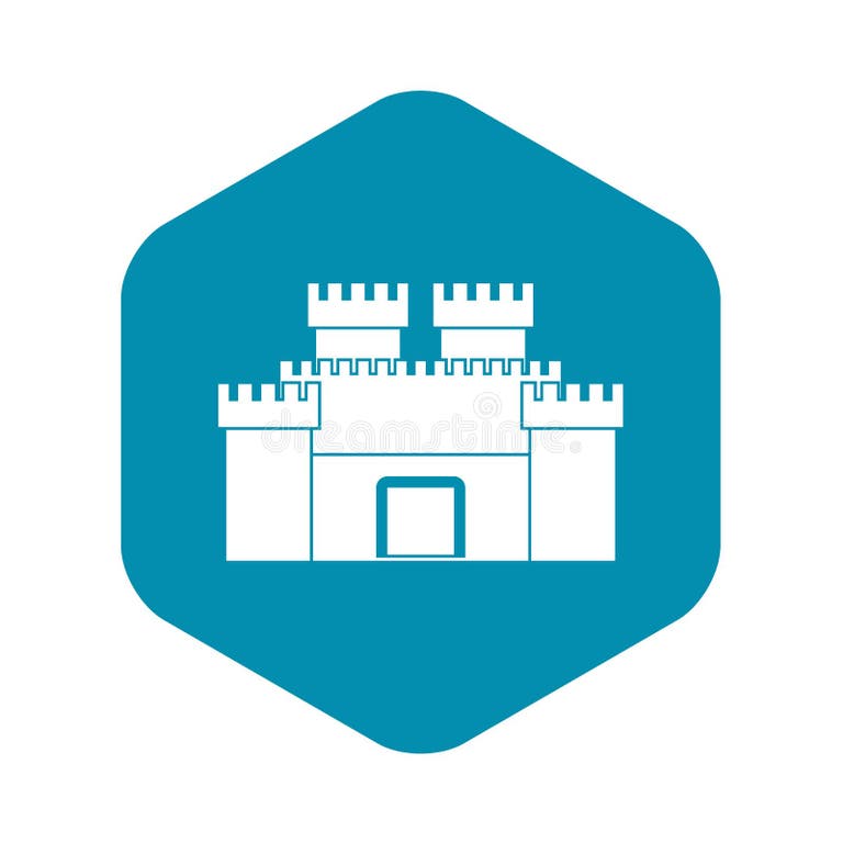 Ancient Fortress Icon, Simple Style Stock Vector - Illustration of ...
