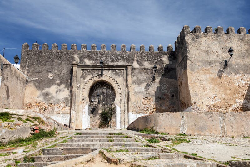 Ancient Fortress in Medina. Tangier, Morocco Stock Photo - Image of ...
