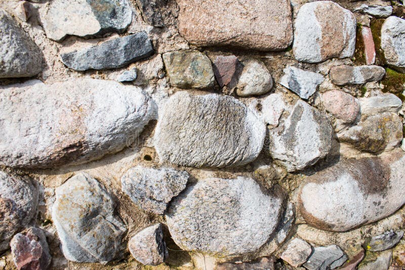 Ancient Fortress Stone Wall. Natural Background or Texture Stock Photo ...