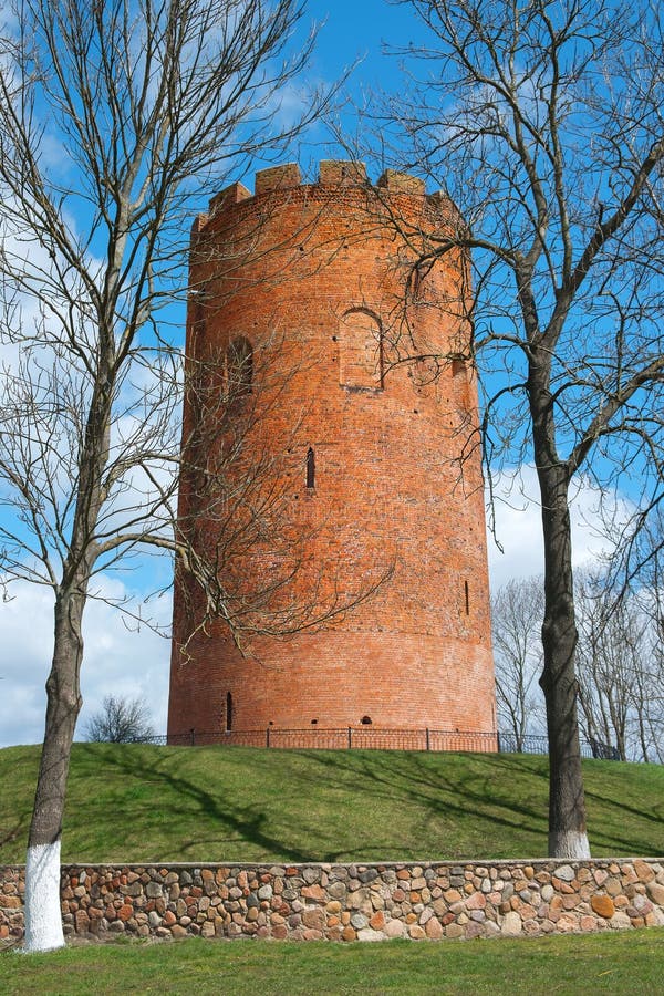 Ancient fortress tower stock image. Image of brick, structure - 93084239