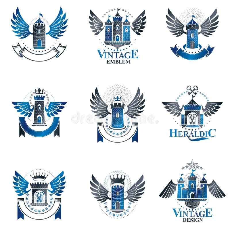 Fort Logo Forts Vector Set Stock Illustrations – 25 Fort Logo Forts ...