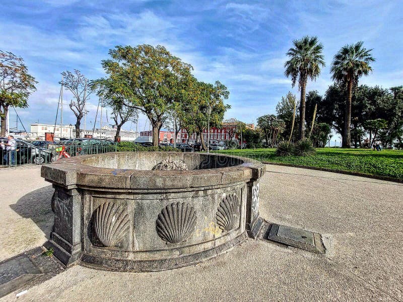 Ancient fountain in Naples stock image. Image of ancient - 261523979