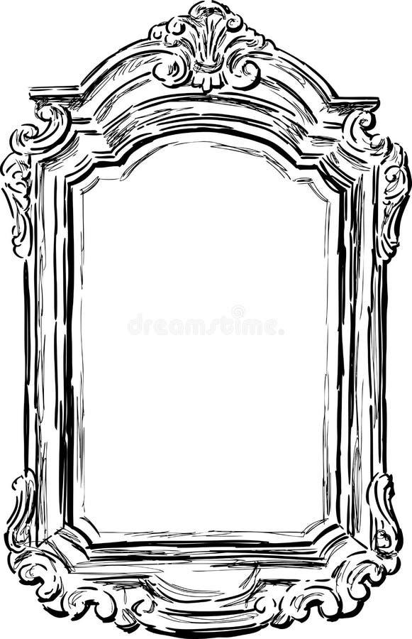 Ancient frame stock vector. Illustration of luxury, white - 56764433