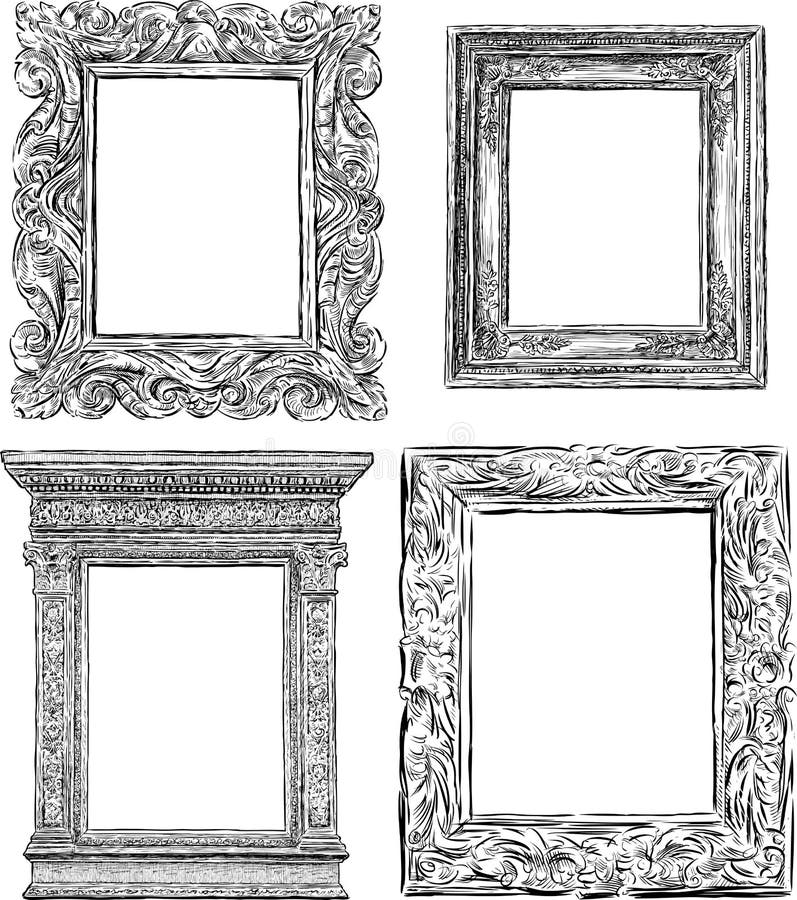 Ancient frames stock vector. Illustration of antique - 53573295