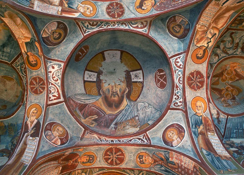 Ancient fresco stock image. Image of icon, bible, kilise - 13309075