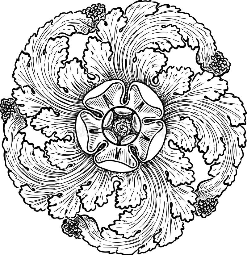 Ancient fretwork on a wall stock vector. Illustration of fretwork ...