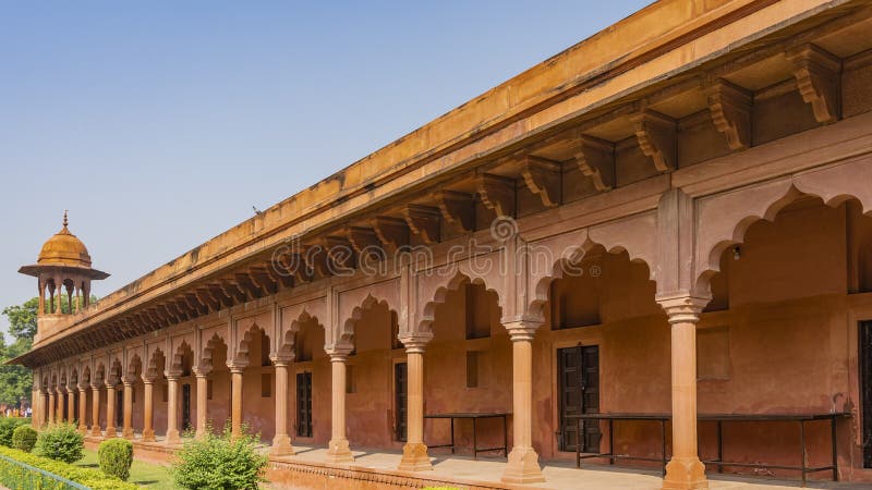 An Ancient Gallery on the Territory of the Taj Mahal Complex. Stock ...