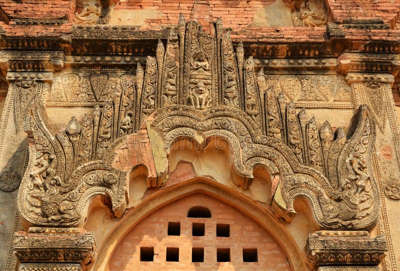 Ancient Gate in Bagan Temple Stock Image - Image of buddhist ...