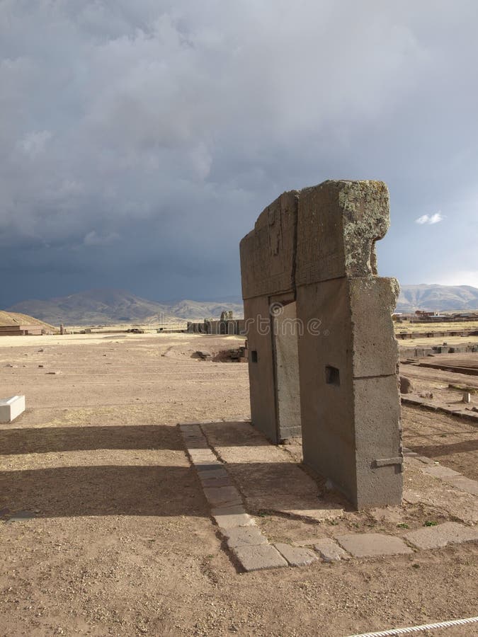 Ancient Gate in Bolivia Ancient Ruins Stock Image - Image of ruins ...