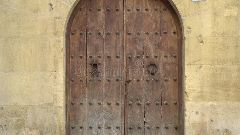 Ancient Gate To the Catholic Spanish Church Stock Footage - Video of ...