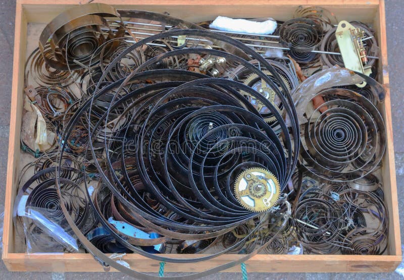 Ancient Gear and Old Spring of Clocks Stock Photo - Image of antique ...