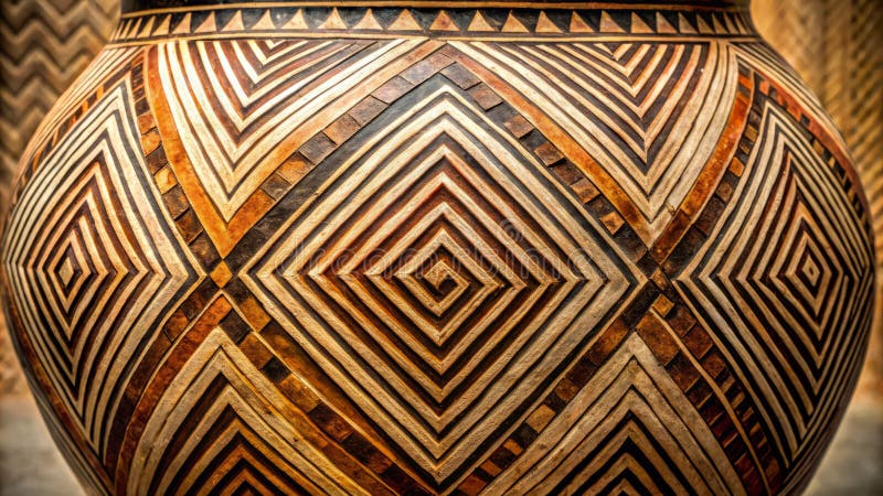 Ancient Geometric Vase Patterns Stunning Diagonal CrossHatching and ...